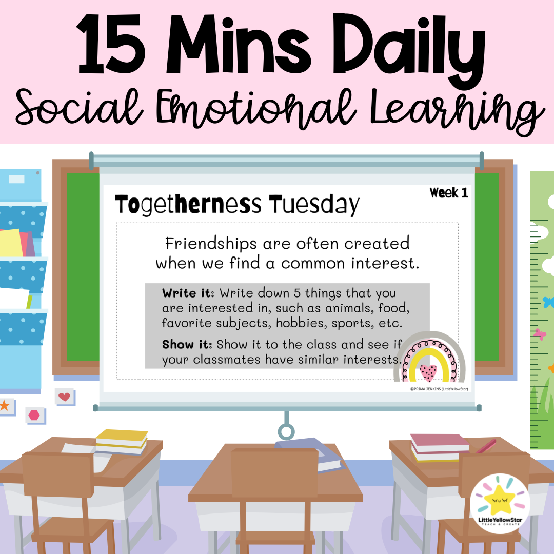 15 Minutes Daily Social And Emotional Learning Activities For The ...