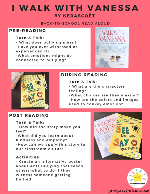 Back To School Read Alouds - Book 4: I Walk With Vanessa - LittleYellowStar