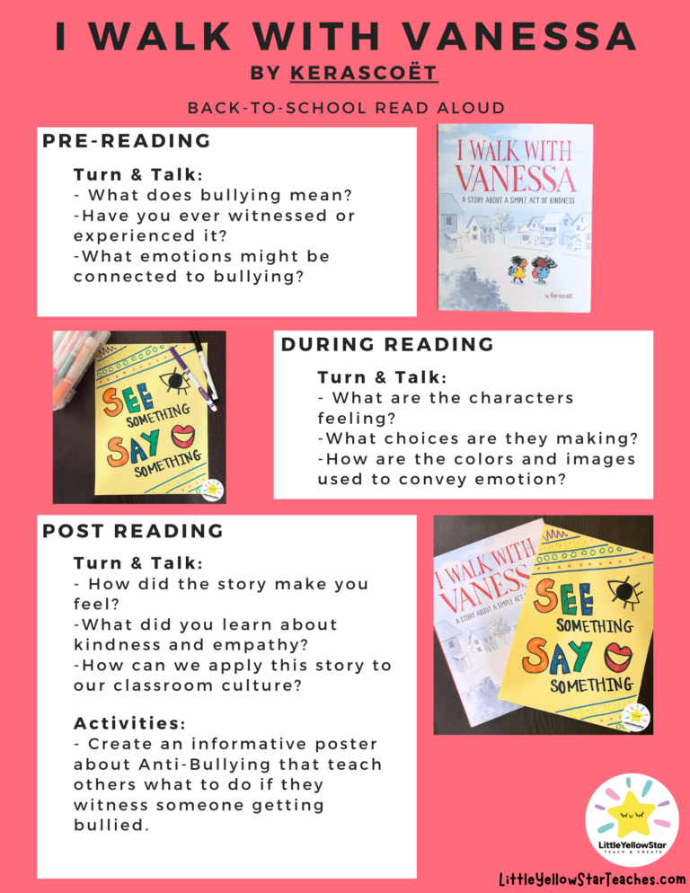 Back To School Read Alouds - Book 4: I Walk With Vanessa - LittleYellowStar