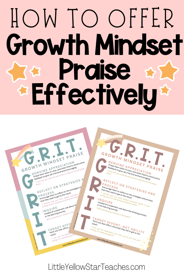 Cultivating Grit and Growth Mindset: How to Offer Growth Mindset Praise ...