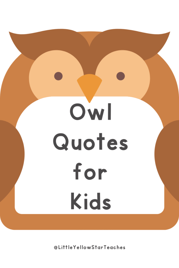 11 Owl Quotes for Kids - LittleYellowStar