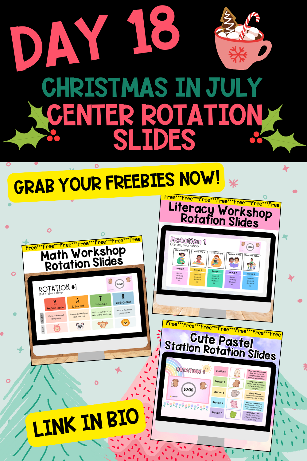 Christmas in July – Day 18: Editable Center Rotation Slides with Timers ...