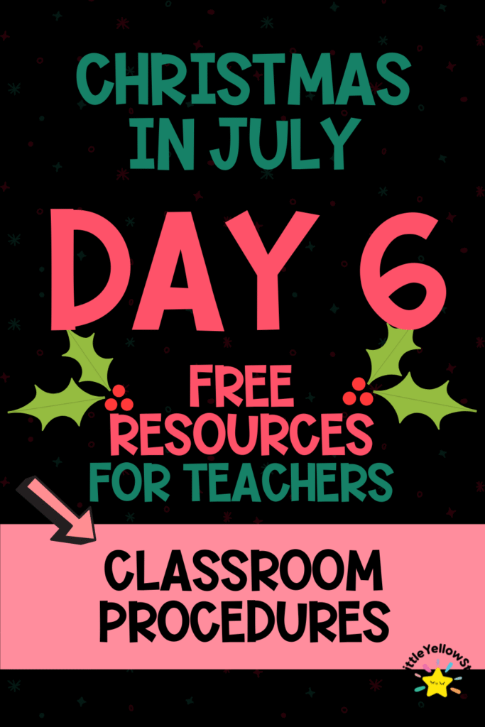 Christmas in July – Day 6: Classroom Procedures Checklist + Hand Signal ...
